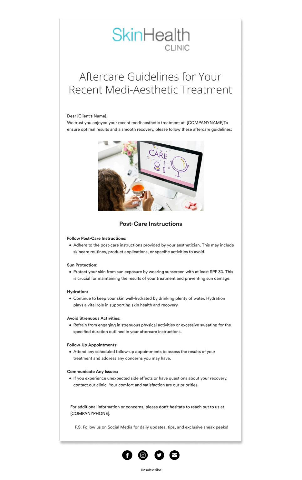 The power of automated pre and aftercare emails for medspas | Pabau