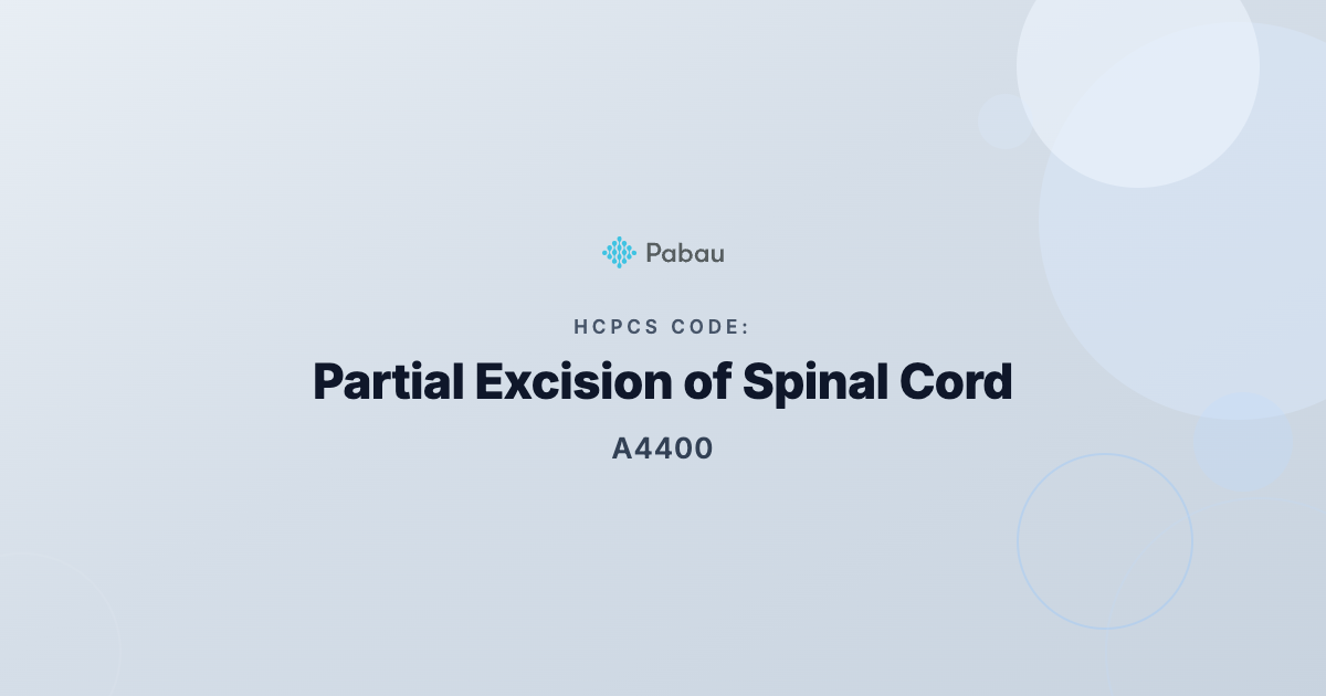 CCSD Code A4400: Partial Excision of Spinal Cord | Pabau